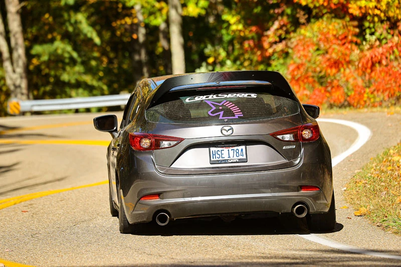 Mazda 3 wing extension for MS style spoilers
